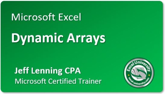 Excel Dynamic Arrays (O365) | CPE QAS by learnformula