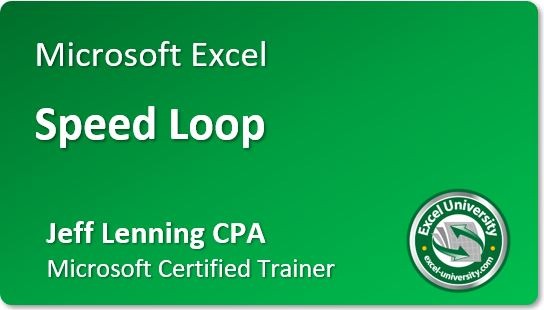 Excel Speed Loop | CPDFormula by learnformula