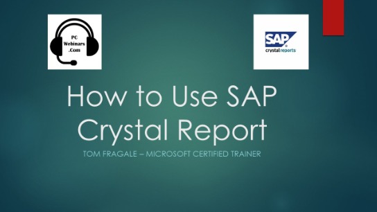 How to use SAP Crystal Reports | CPDFormula by learnformula